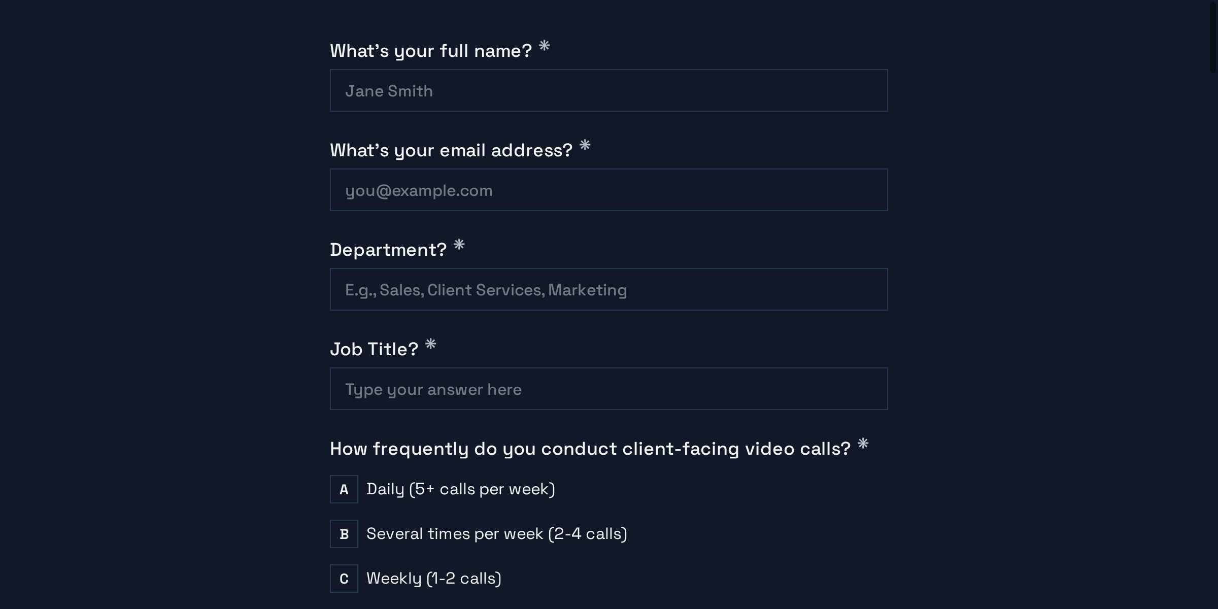 Home Office Video Setup Budget Request Form
