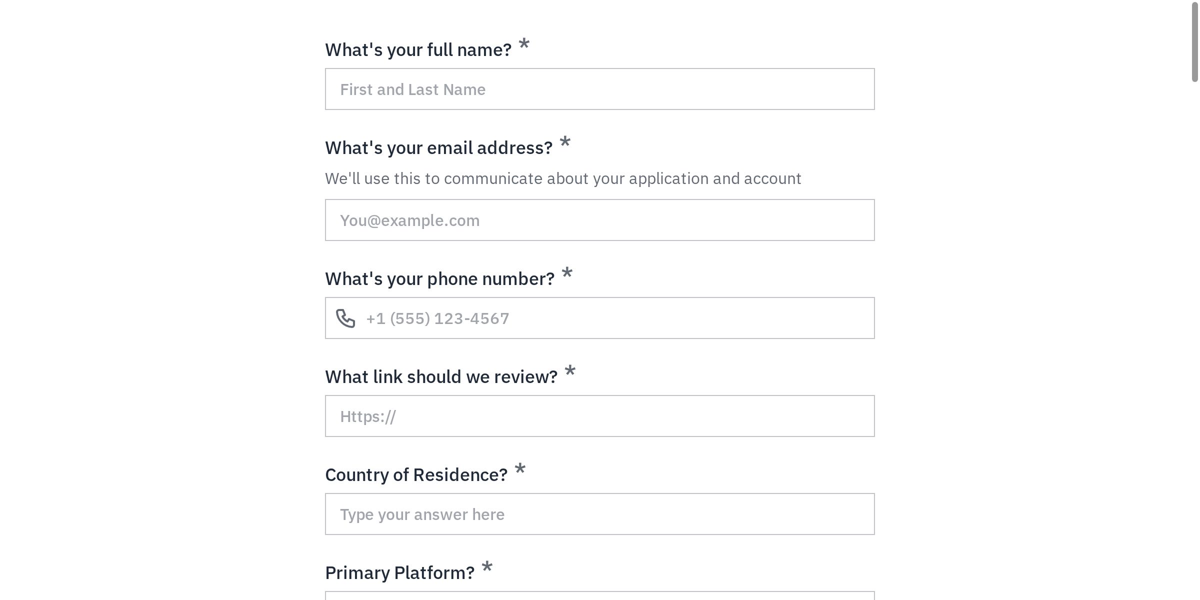Financial Services Affiliate Membership Application Form