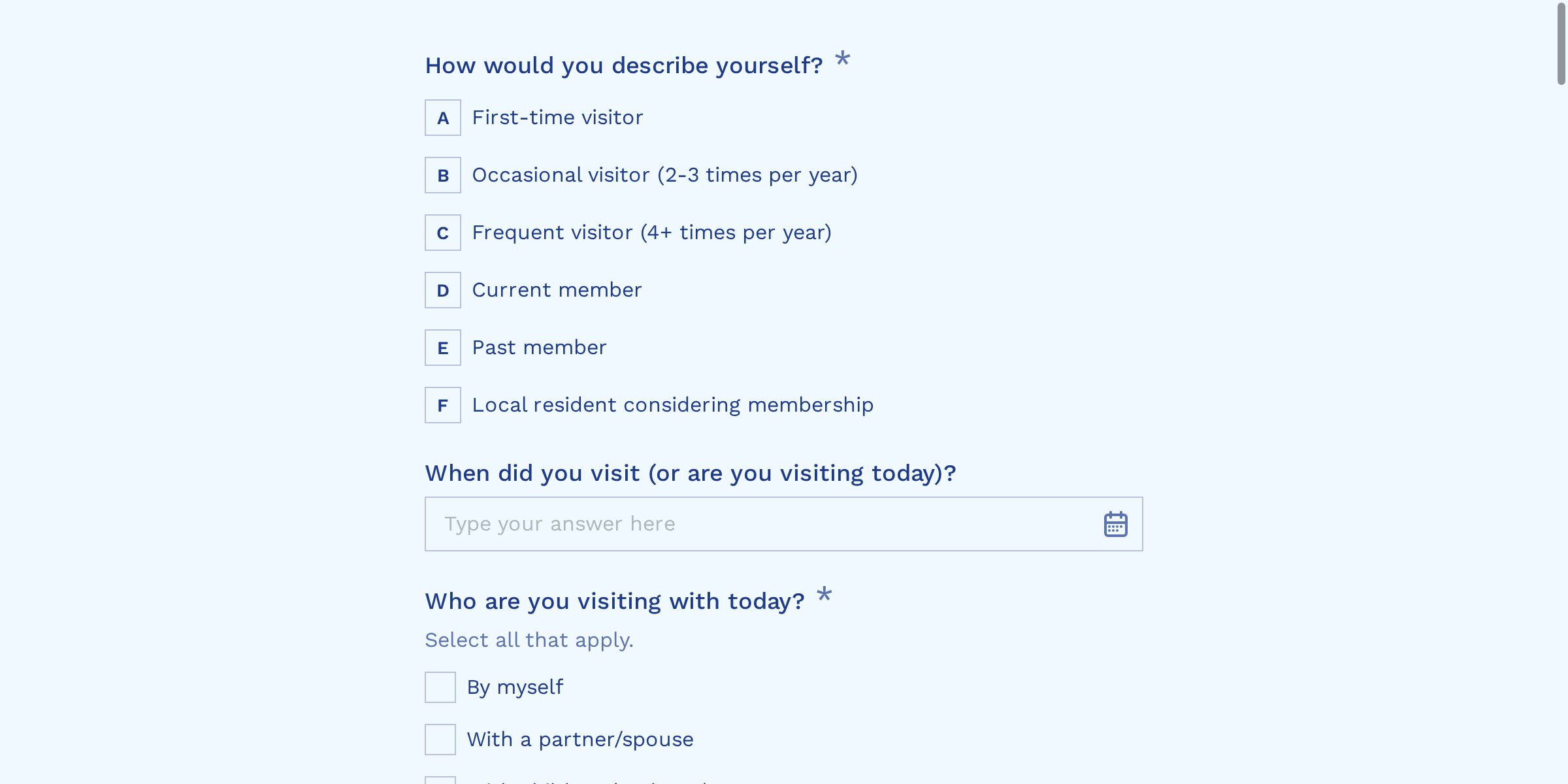 Aquarium Visitor Engagement & Membership Research Survey Form