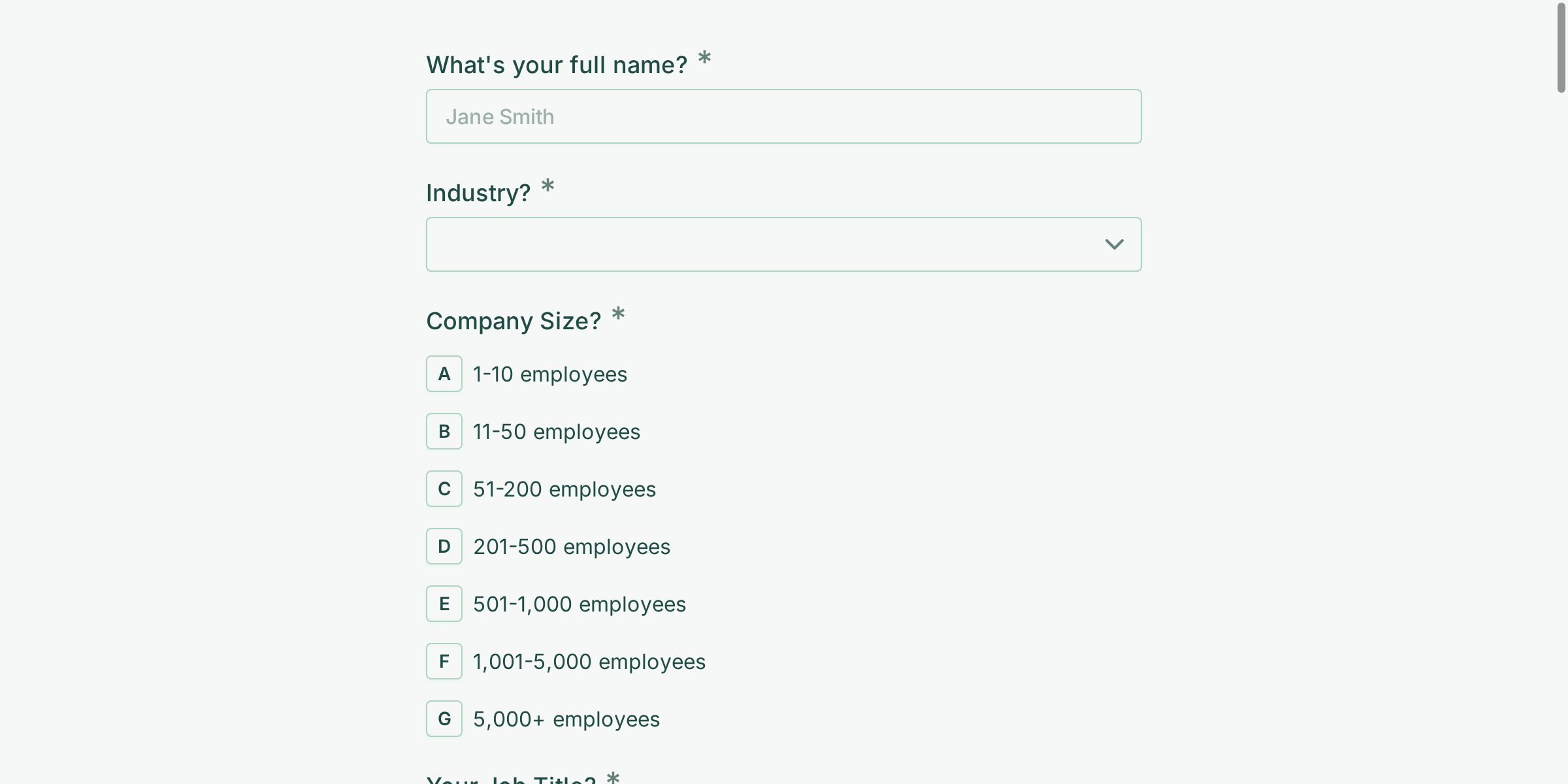 Environmental Consulting Service Requirements Survey