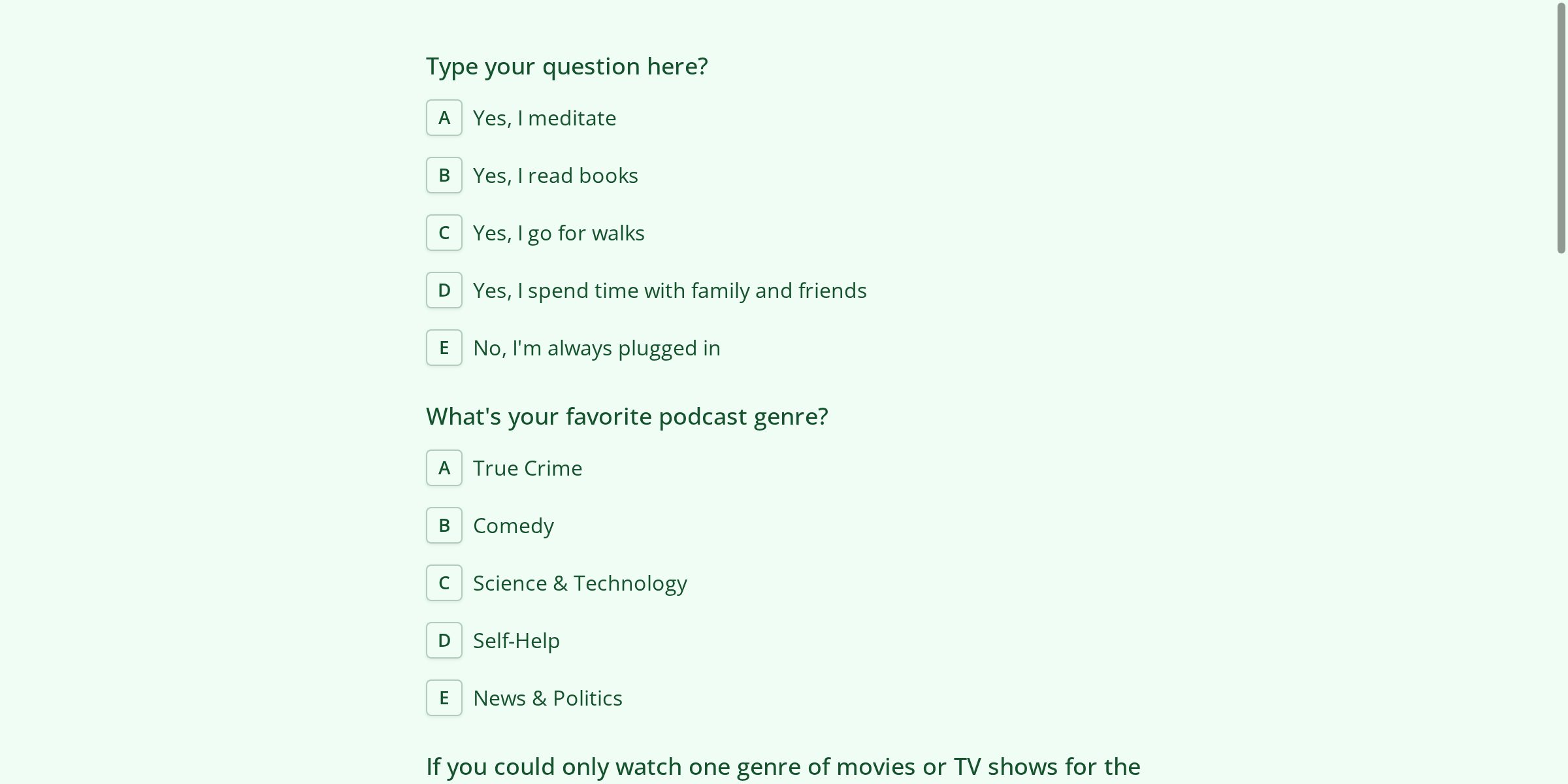 Media Usage Survey Form