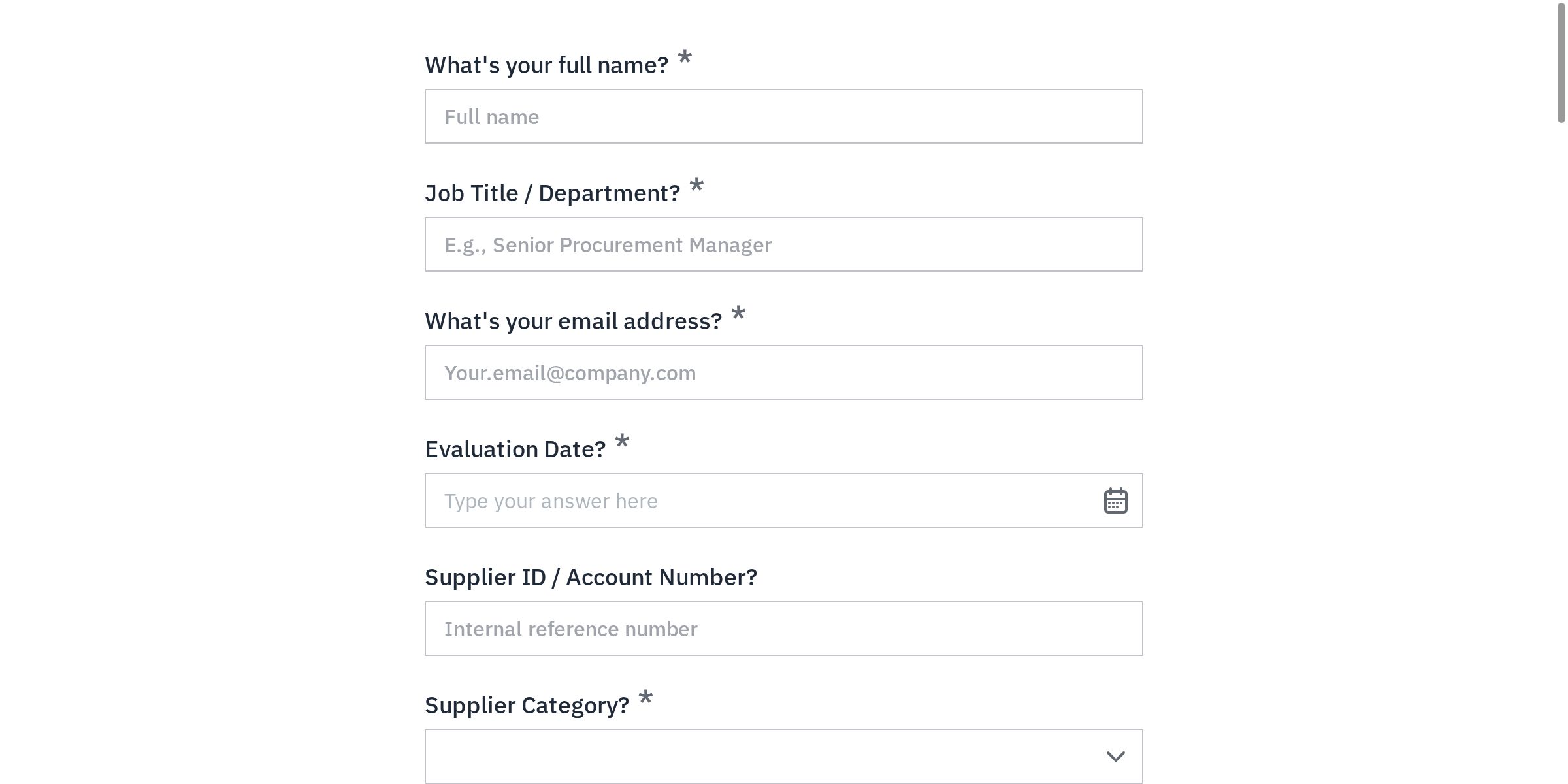 Annual Supplier Performance Scorecard