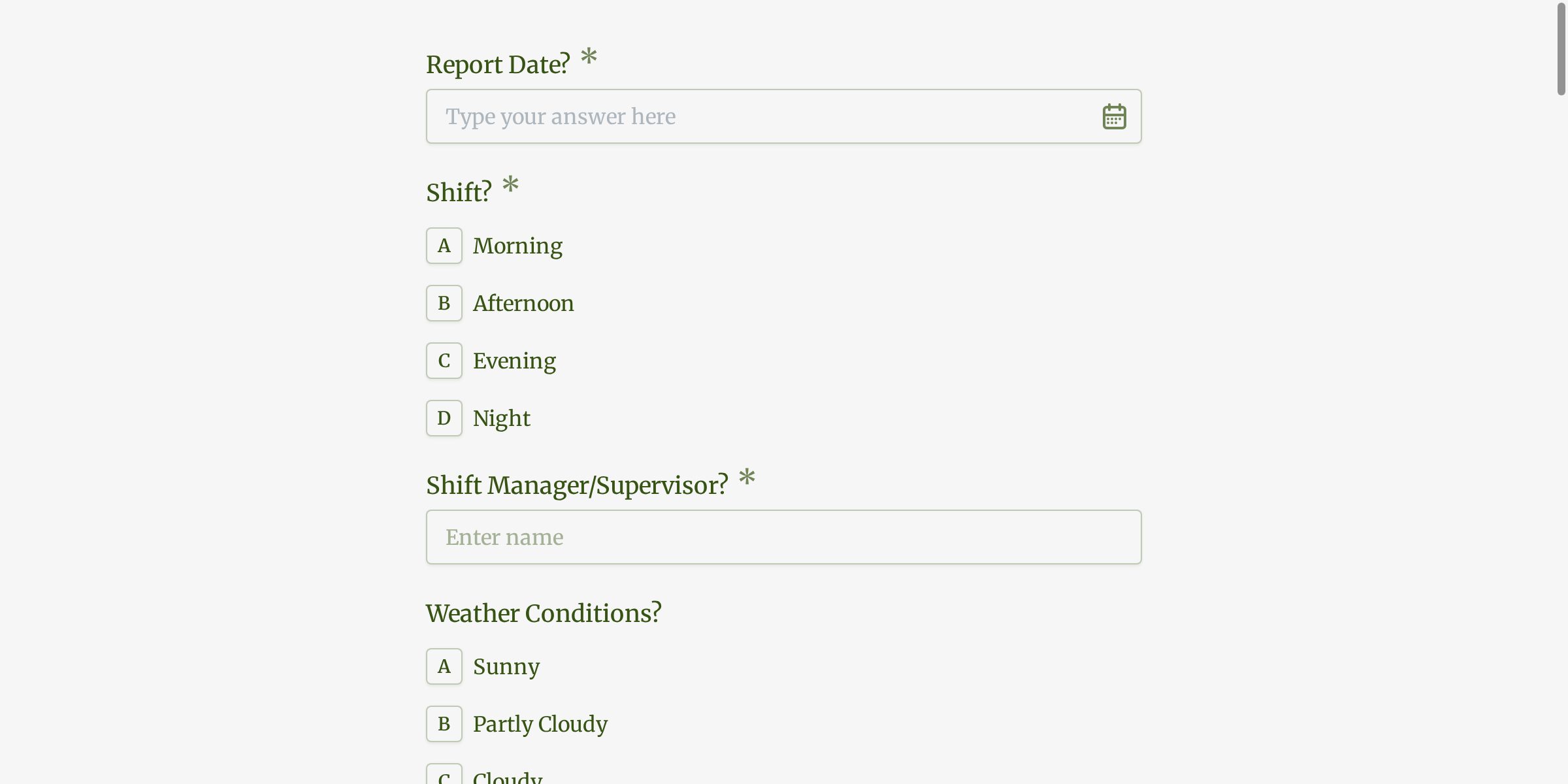 Car Wash Daily Operations Report Form