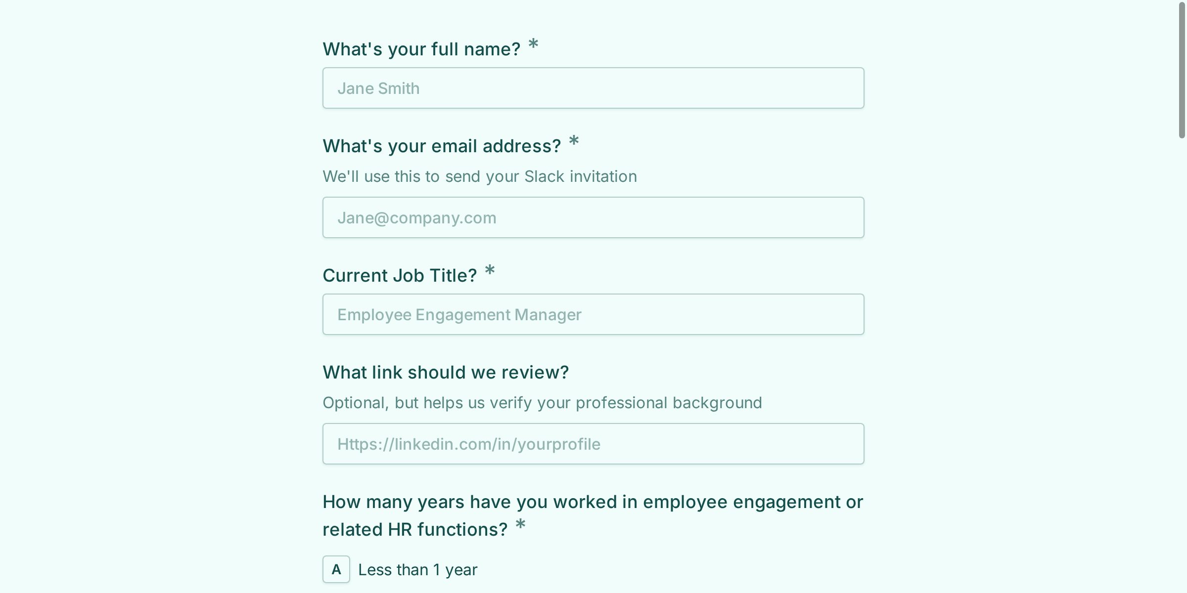 Join Our Employee Engagement Community Form