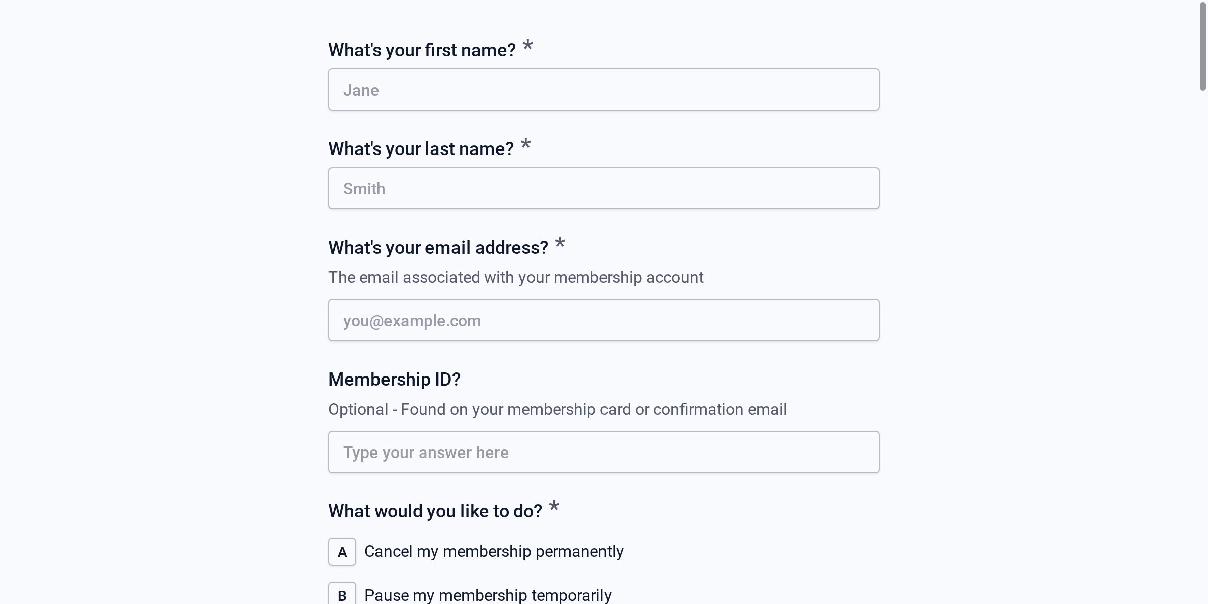 Documentary Club Membership Cancellation Form