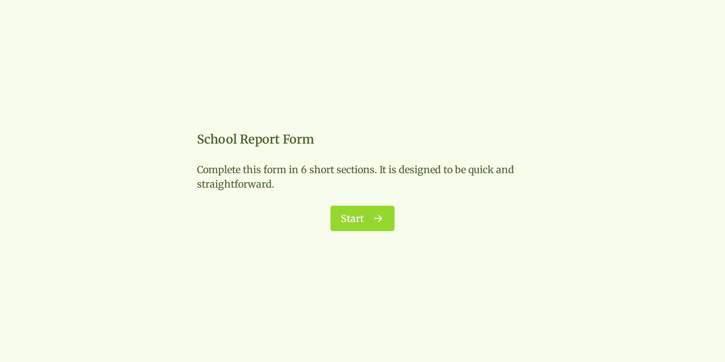 School Report Form for Student Progress Reports